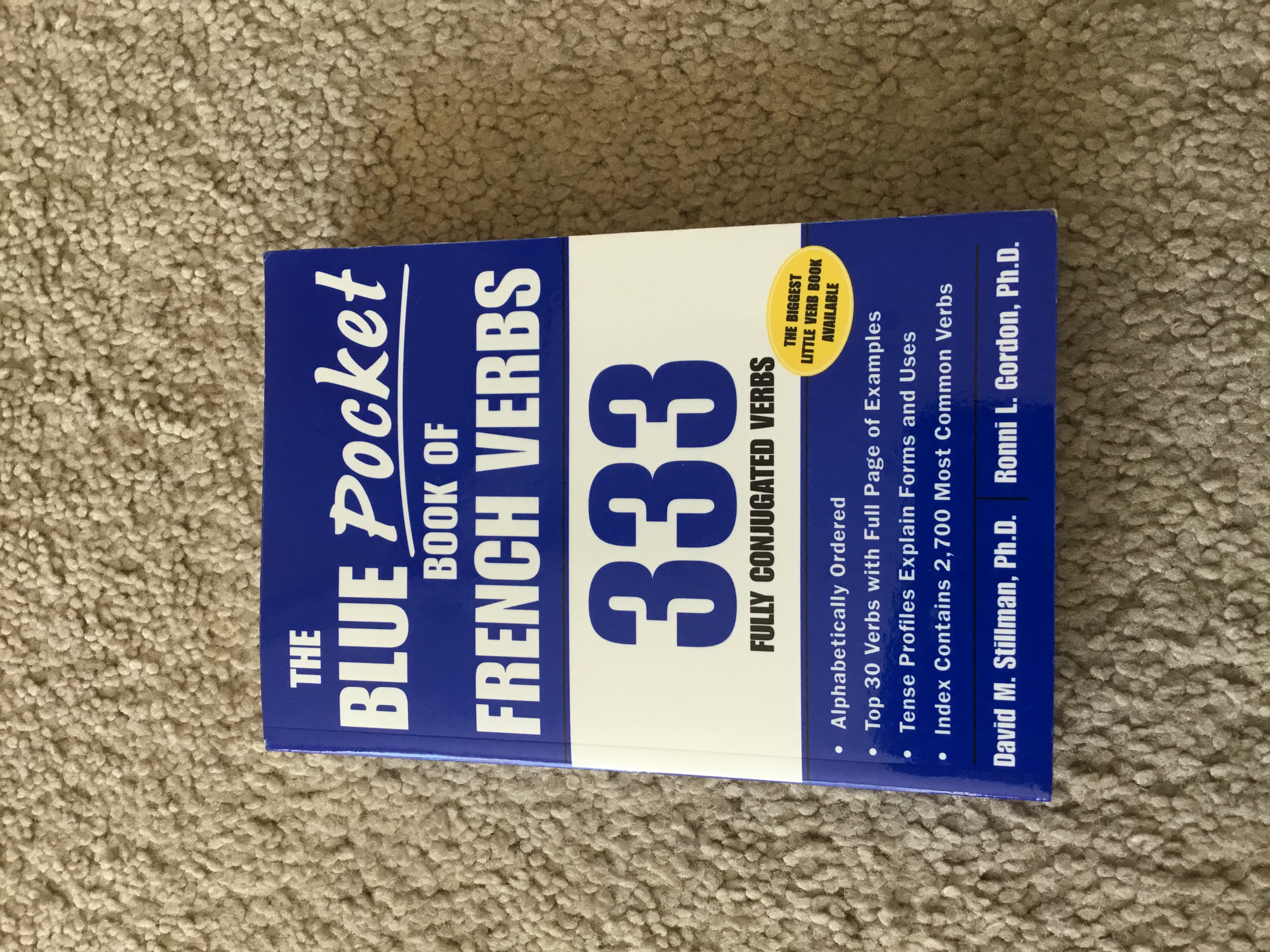 The Blue Pocket Book of French Verbs by David M. Stillman, Ronni L. Gordon