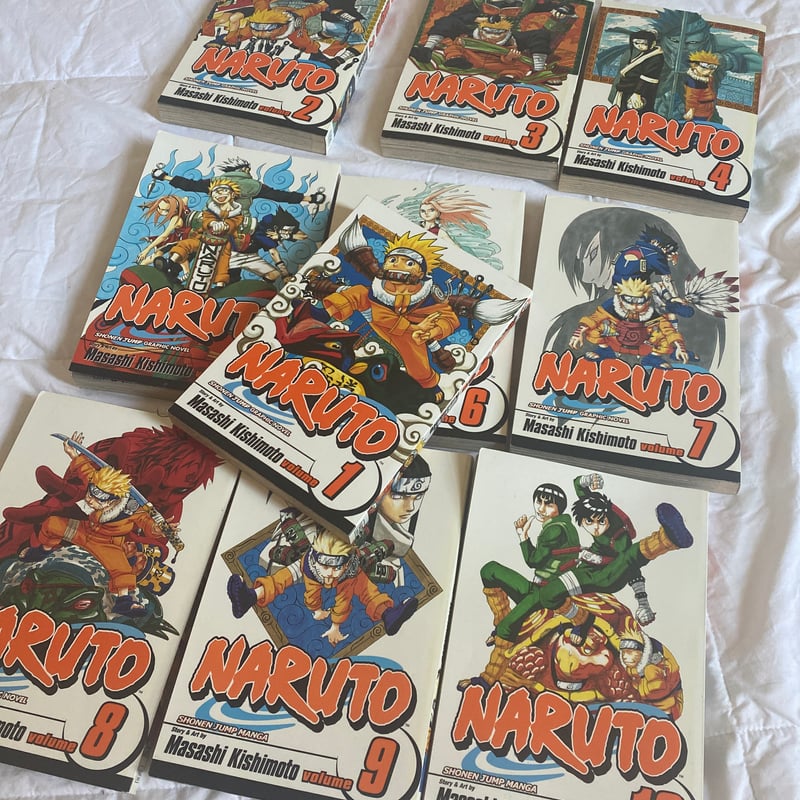 Naruto Volumes 1-10 (missing vol. 6!!) + the unofficial guide by ...