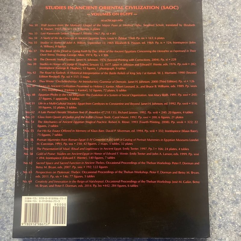 The Mechanics of Ancient Egyptian Magical Practice by Robert K. Ritner