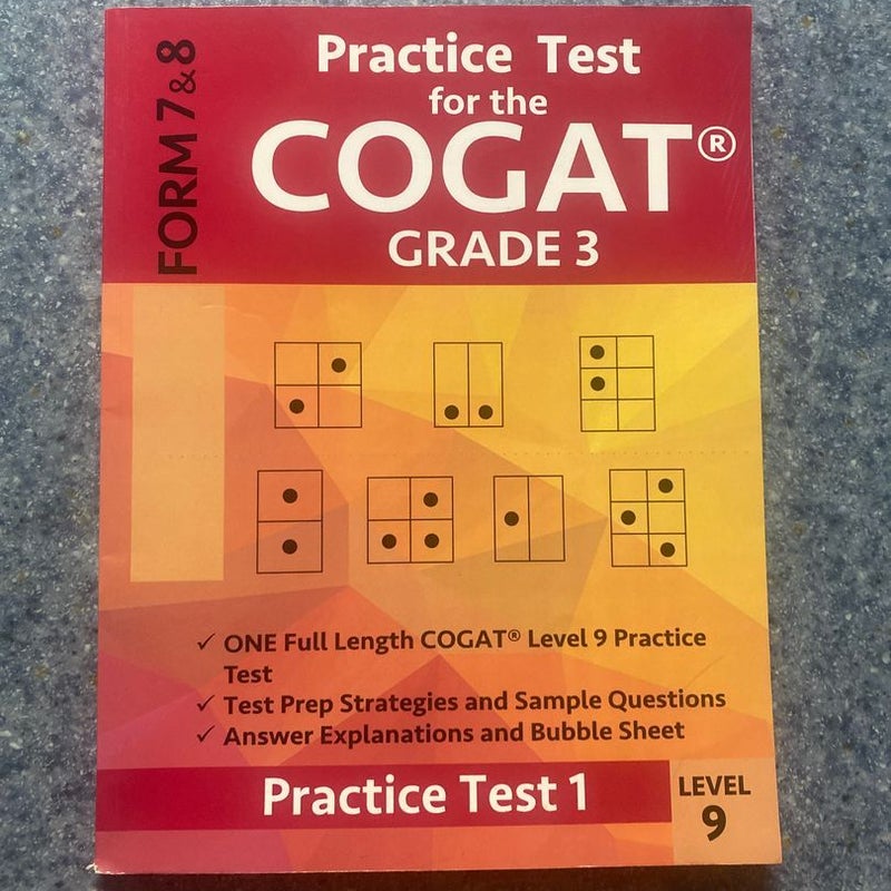 Practice Test for the CogAT Grade 3 Level 9 Form 7 And 8 by Gifted and ...
