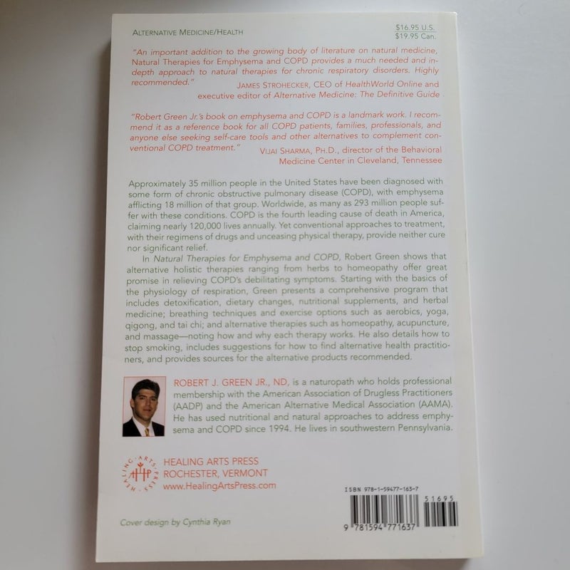 Natural Therapies for Emphysema and COPD by Robert J. Green, Robert J ...