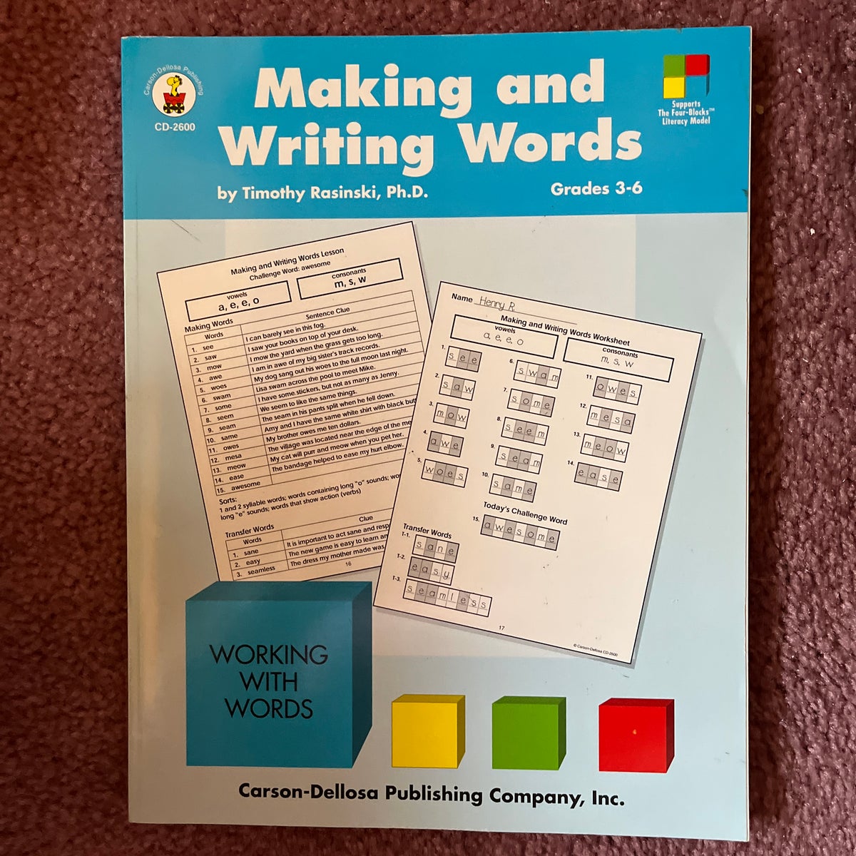 Making and Writing Words by Timothy Rasinski