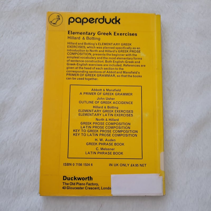 Elementary Greek Exercises by A. E. Hillard, C. G. Botting, M. A. North