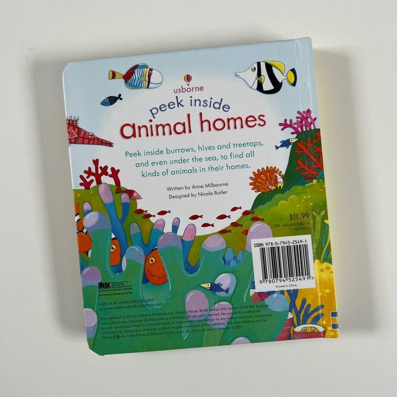 Peek Inside Animal Homes by Anna Milbourne, Hardcover | Pangobooks