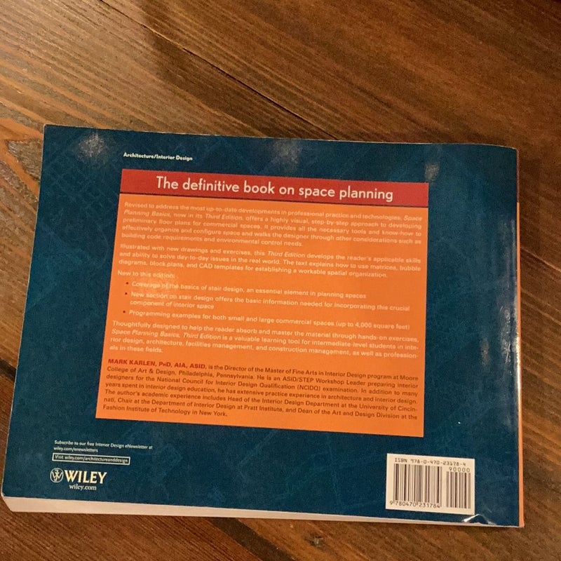 Space Planning Basics by Mark Karlen