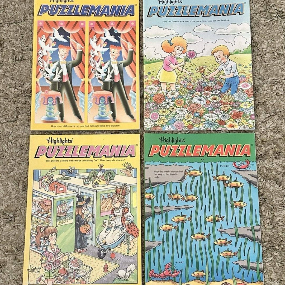 Lot Of 4 Vintage 1990 Highlights Children Puzzlemania Activity Books by ...