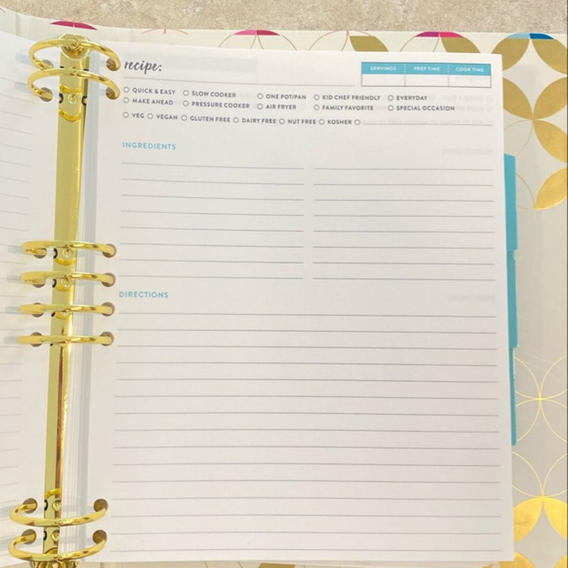 Erin Condren Recipe Binder Book by Erin Condren, Hardcover | Pangobooks