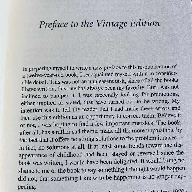 The Disappearance of Childhood by Neil Postman