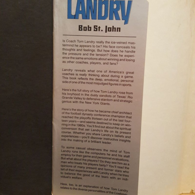 Man inside.. Landry by Bob St. John, Hardcover | Pangobooks