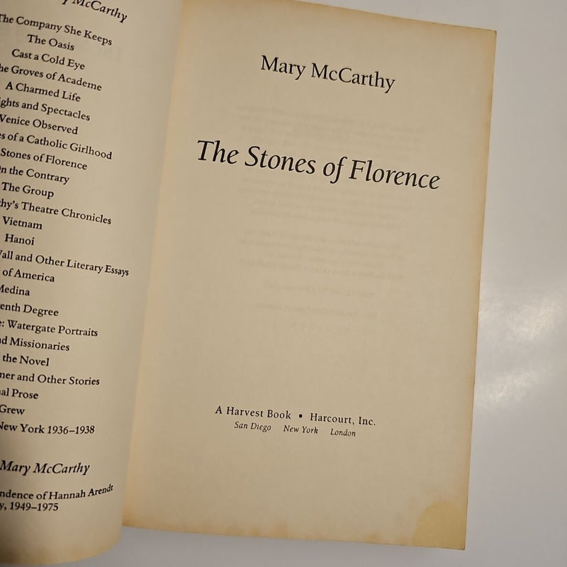 The Stones of Florence by Mary McCarthy