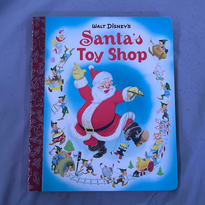 Santa's Toy Shop Little Golden Board Book (Disney Classic) by Golden Books