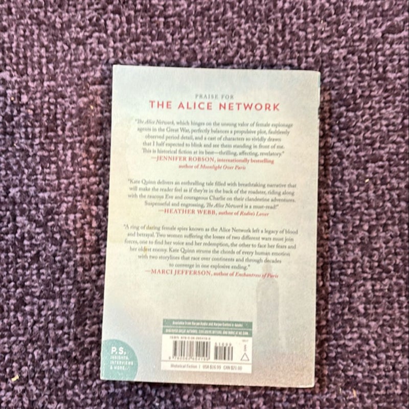 The Alice Network by Kate Quinn, Paperback | Pangobooks