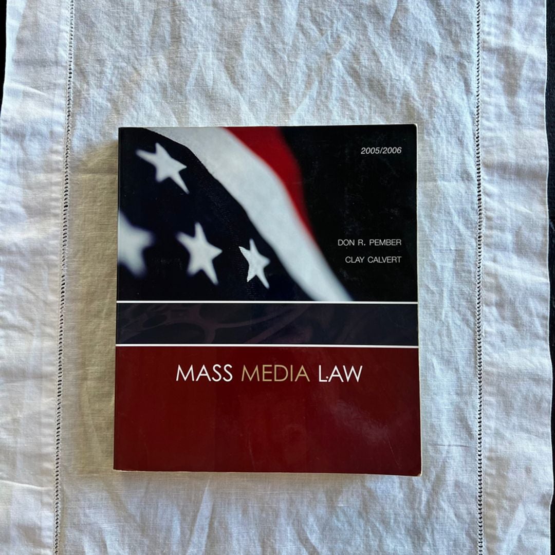 Mass Media Law by Don R. Pember & Clay Calvert, Paperback | Pangobooks