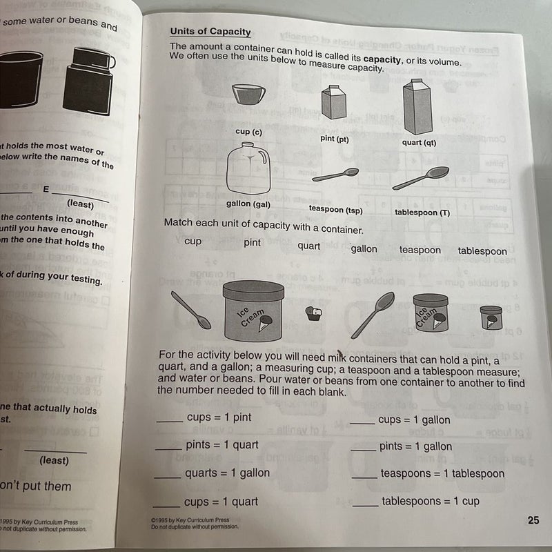 Key to Measurement, Book 4: English Units for Weight, Capacity ...