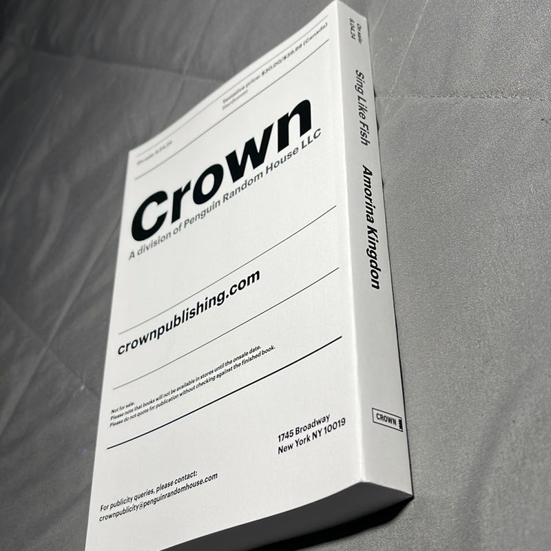 Sing Like Fish ARC by Amorina Kingdon, Paperback | Pangobooks