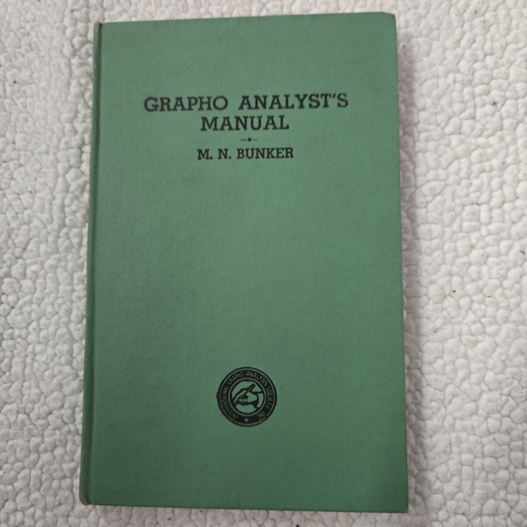 Grapho Analysis Manual by M.N. Bunker, Hardcover | Pangobooks