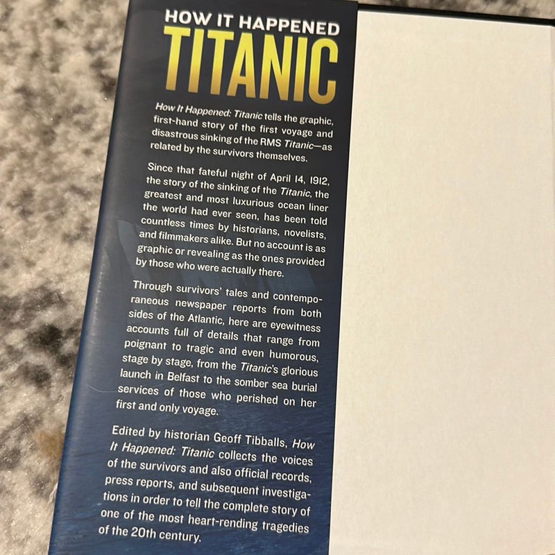 How It Happened Titanic by Edited by Geoff Tibballs , Hardcover ...