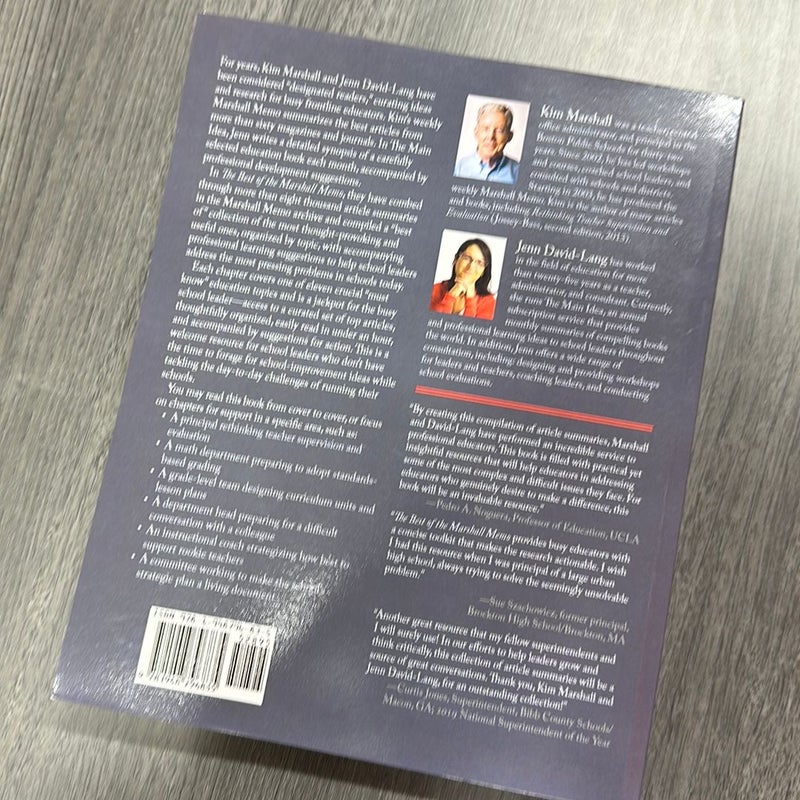 The Best of the Marshall Memo: Book One: Ideas and Action Steps to Energize Leadership, Teaching ...