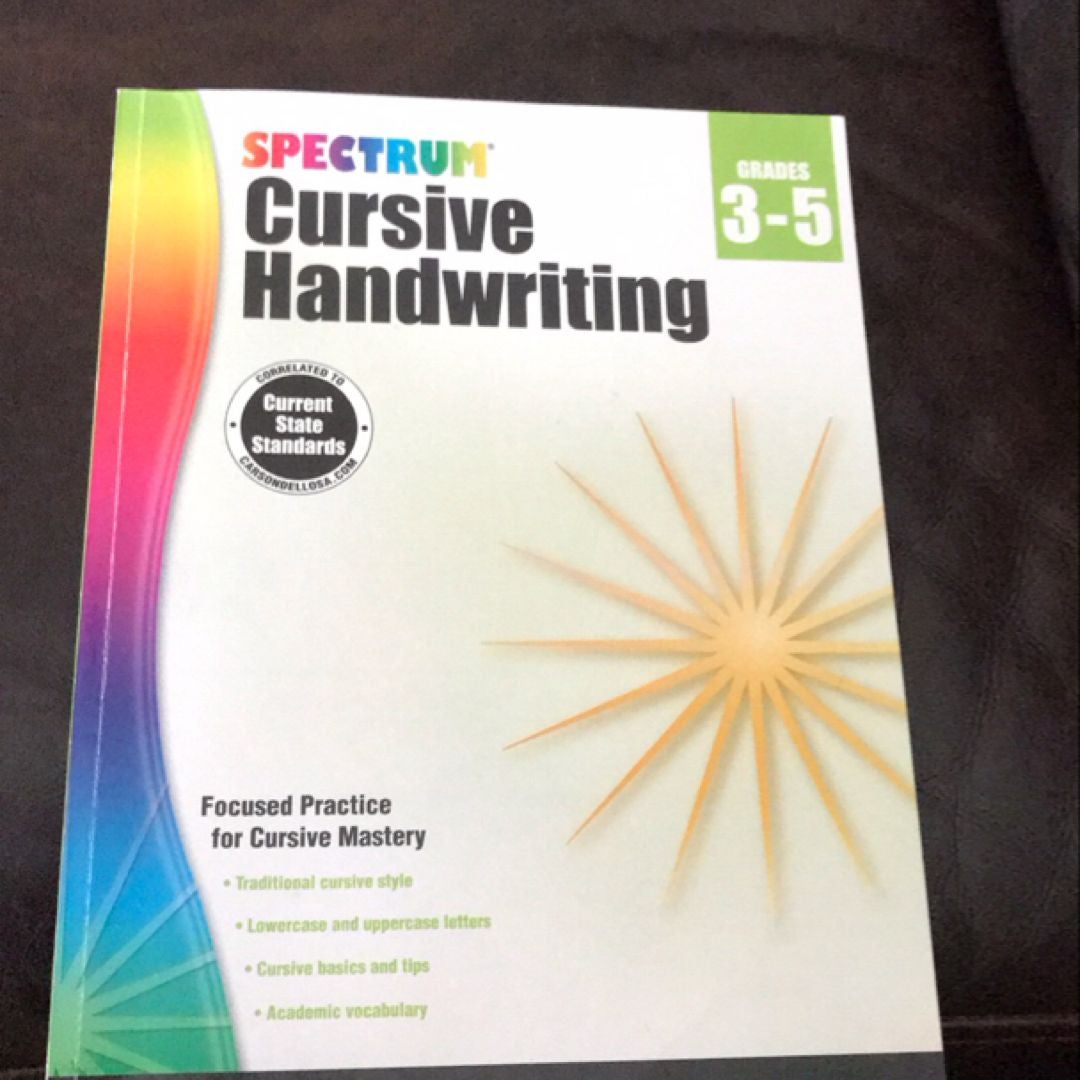 Cursive Handwriting, Grades 3 - 5 by Spectrum