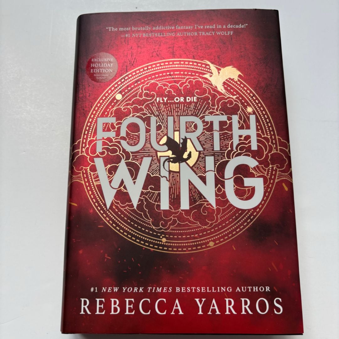 Fourth Wing Holiday First Edition Sprayed Edge Hardcover by Rebecca ...