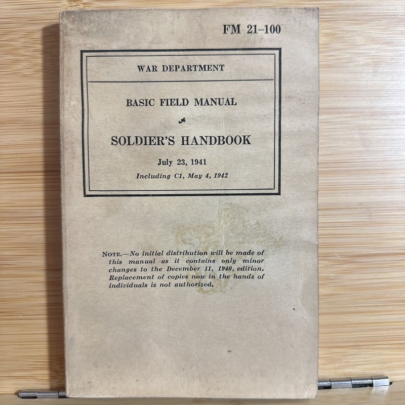 Soldier's Handbook; Basic Field Manual by War Department , Paperback ...