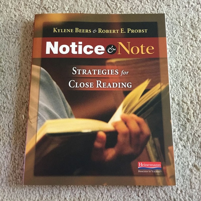 Notice and Note by Kylene Beers, Paperback | Pangobooks