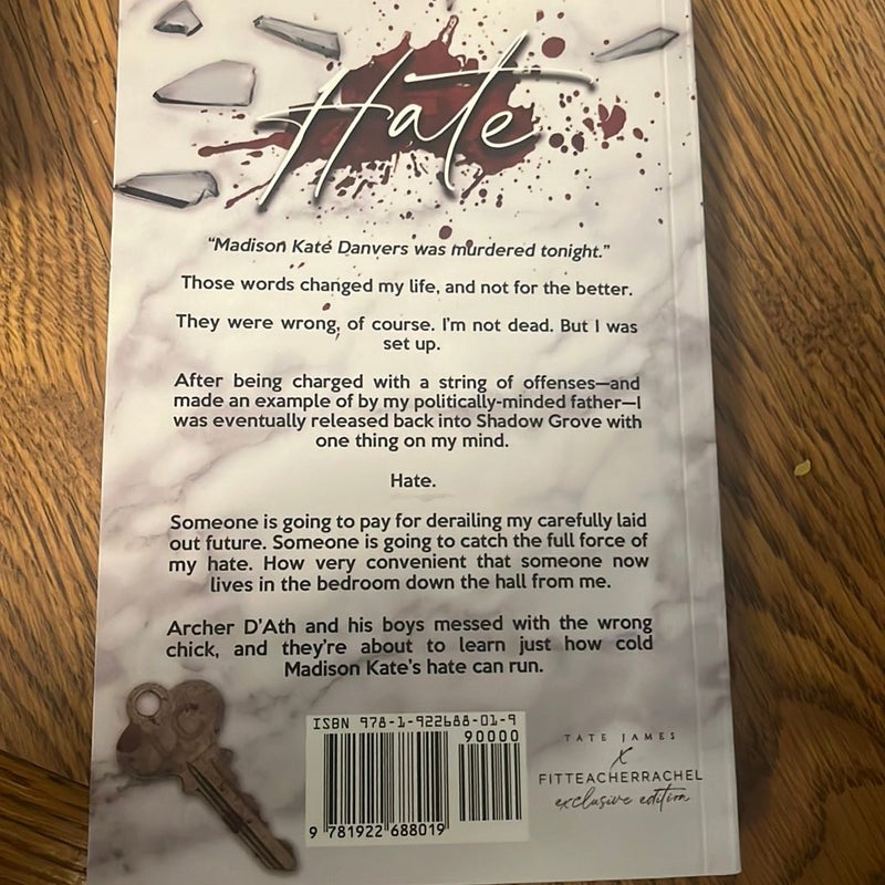 HATE by Tate James, Paperback | Pangobooks