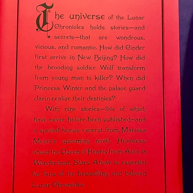 Stars above: a Lunar Chronicles Collection by Marissa Meyer, Hardcover ...