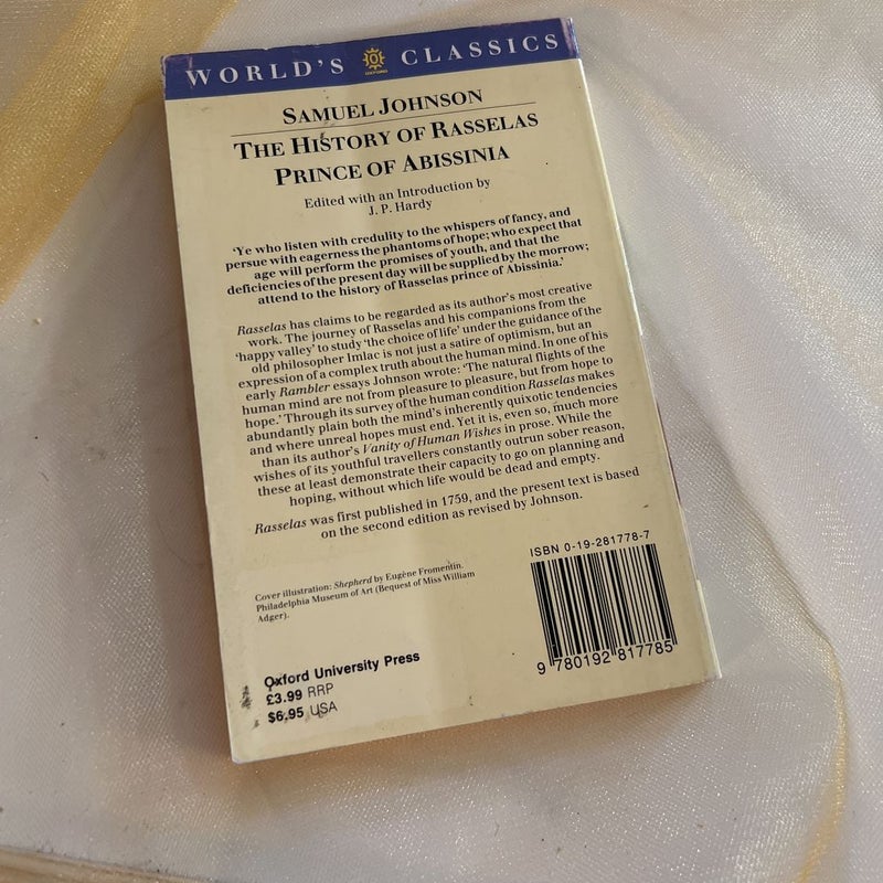 The History of Rasselas, Prince of Abissinia by Samuel Johnson ...
