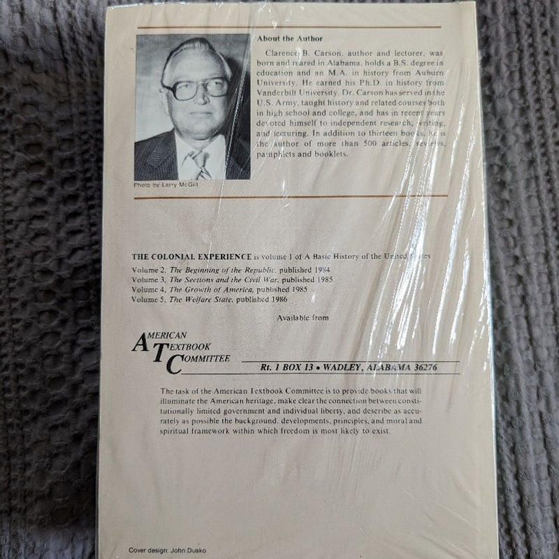 A Basic History of the United States by Charence Carson, Paperback ...