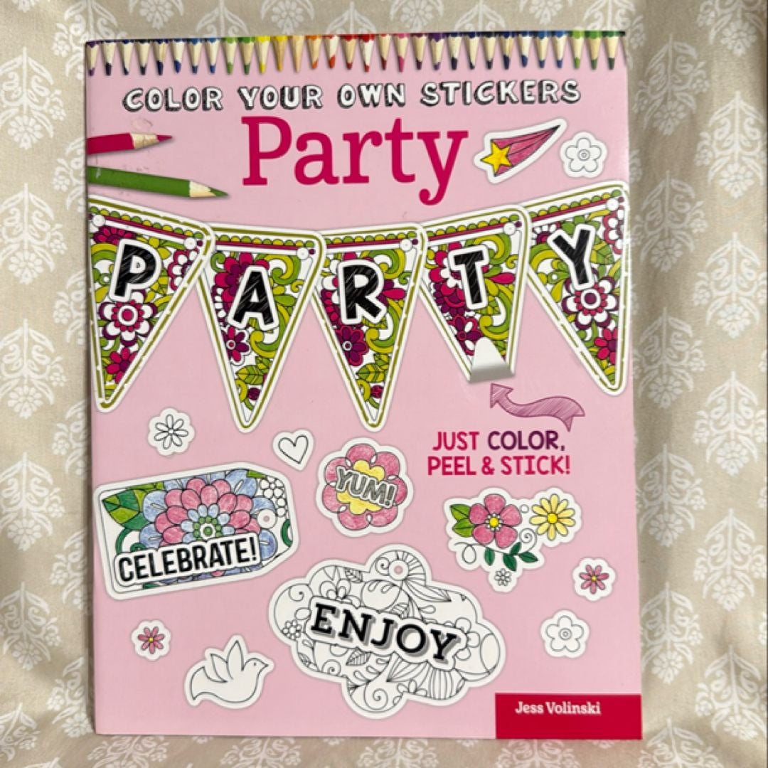 Color Your Own Stickers Party by Jess Volinski, Peg Couch