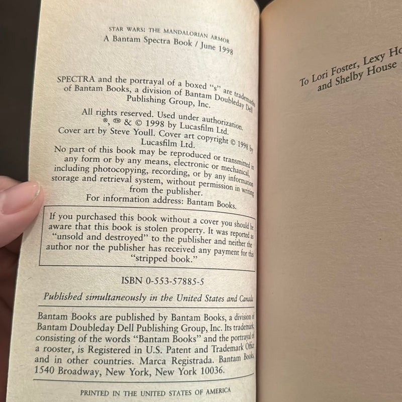 The Mandalorian Armor: Star Wars Legends (the Bounty Hunter Wars) by K. W. Jeter