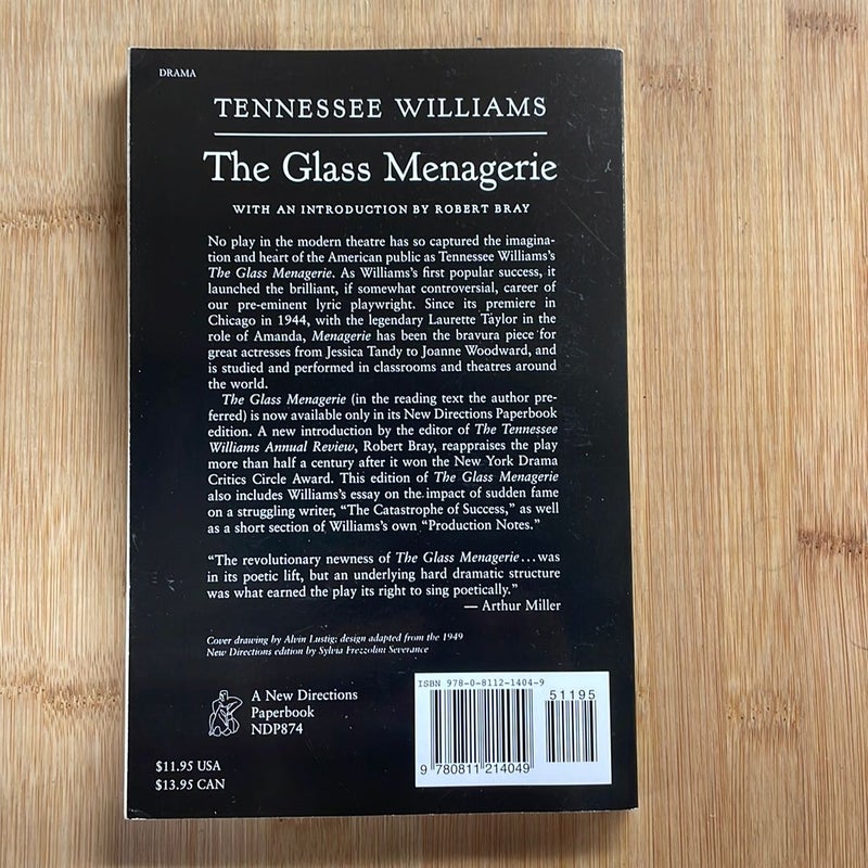 The Glass Menagerie by Tennessee Williams, Robert Bray, Arthur Miller