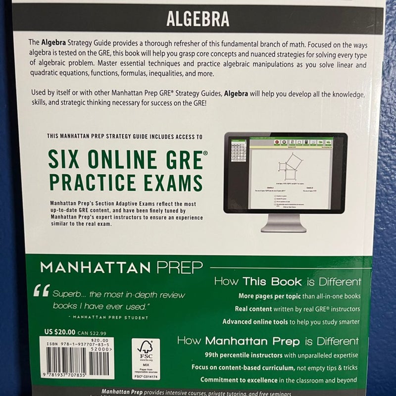 GRE Algebra Strategy Guide by Manhattan Prep, Paperback | Pangobooks GRE Algebra Strategy Guide by Manhattan Prep, Paperback | Pangobooks