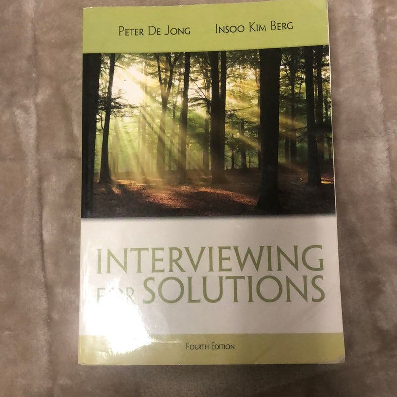 Interviewing for Solutions by Peter De Jong, Paperback | Pangobooks
