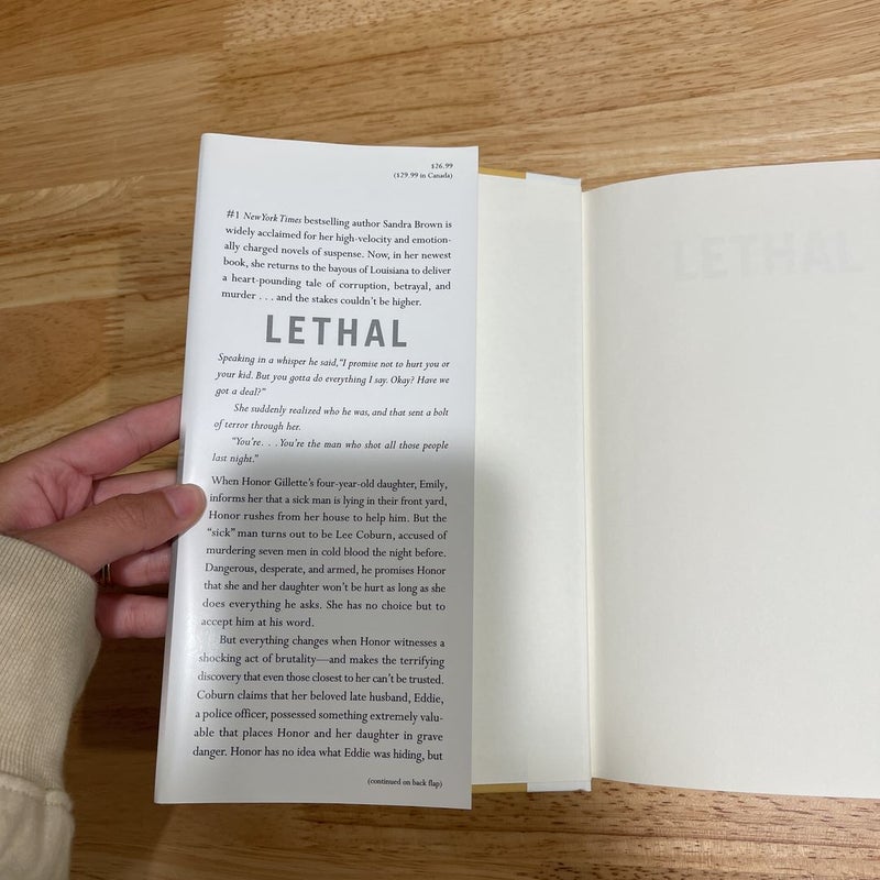 Lethal by Sandra Brown, Hardcover | Pangobooks