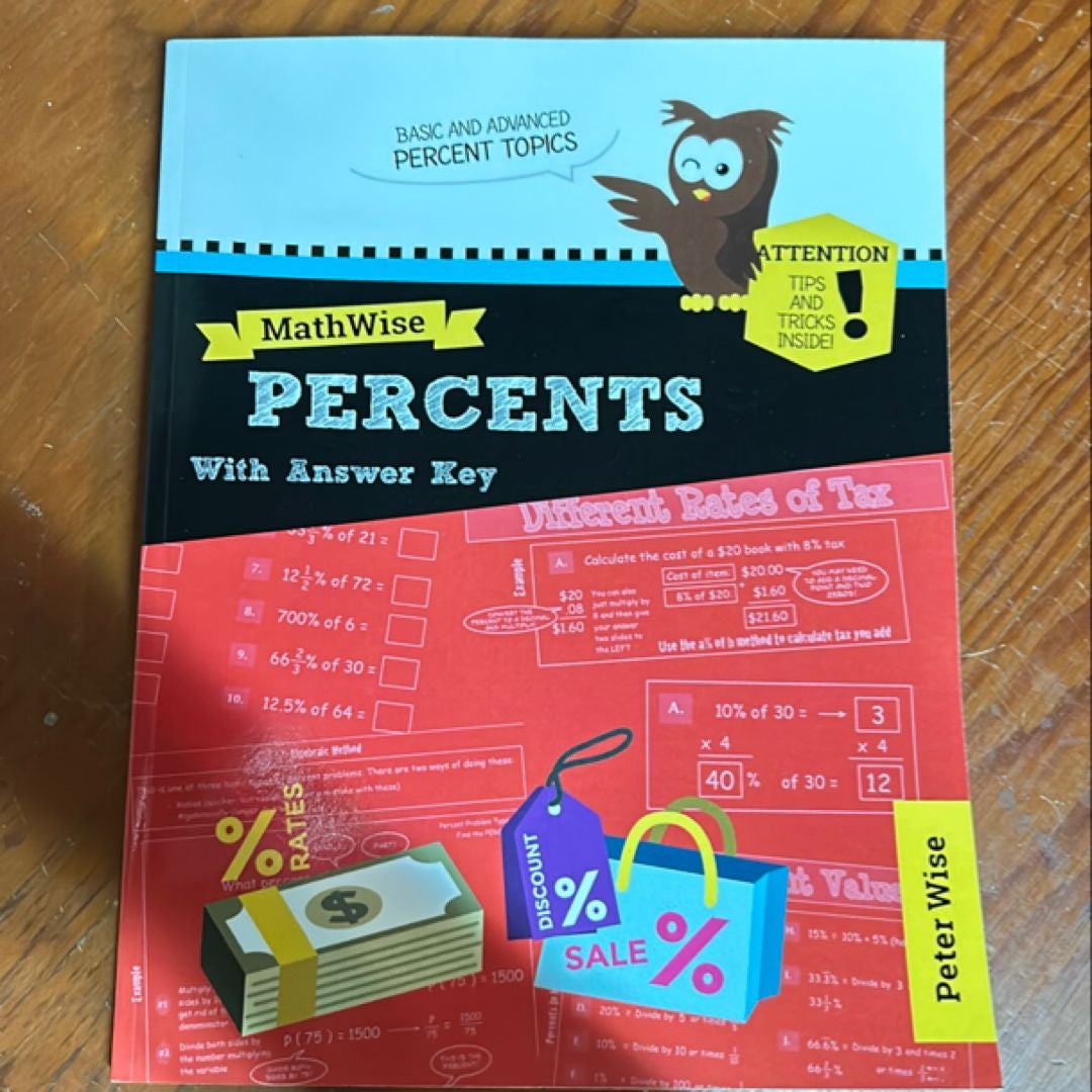 MathWise Percents With Answer Key by David Wise, Katherine Wise