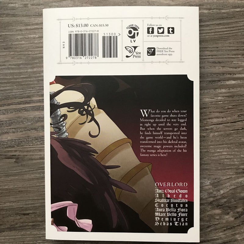 Overlord, Vol. 1 (manga) by Kugane Maruyama, Hugin Miyama, so-bin ...