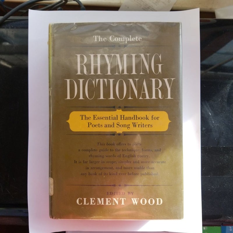 The Complete Rhyming Dictionary by Clement Wood, Hardcover | Pangobooks