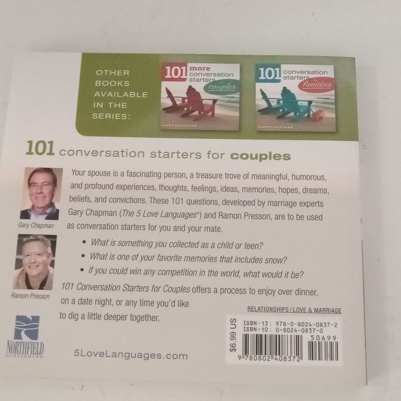 101 Conversation Starters for Couples by Gary Chapman, Ramon L. Presson