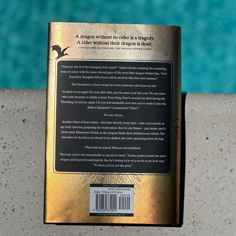 Fourth Wing First Edition with Sprayed and Stenciled Edges by Rebecca ...