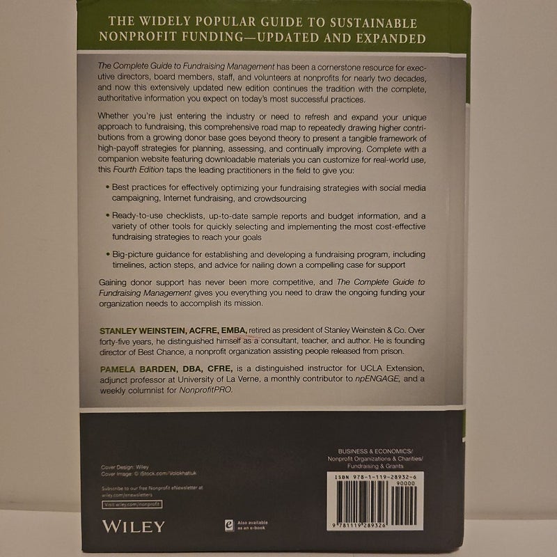 The Complete Guide to Fundraising Management by Stanley Weinstein ...