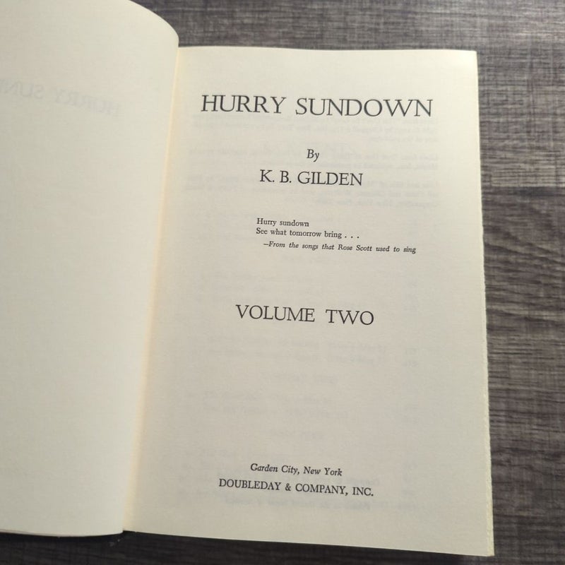 Hurry Sundown - Volume 2 (BCE) by K.B. Gilden, Hardcover | Pangobooks