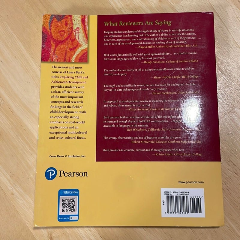 Exploring Child and Adolescent Development by Laura Berk, Paperback ... Exploring Child and Adolescent Development by Laura Berk, Paperback ...