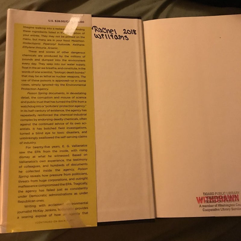 Poison Spring by E. G. Vallianatos, McKay Jenkins