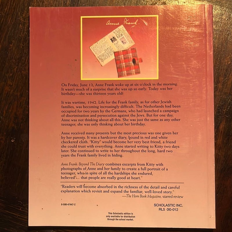 Anne Frank, Beyond the Diary by Ruud Van der Rol, Rian Verhoeven, Anna ...