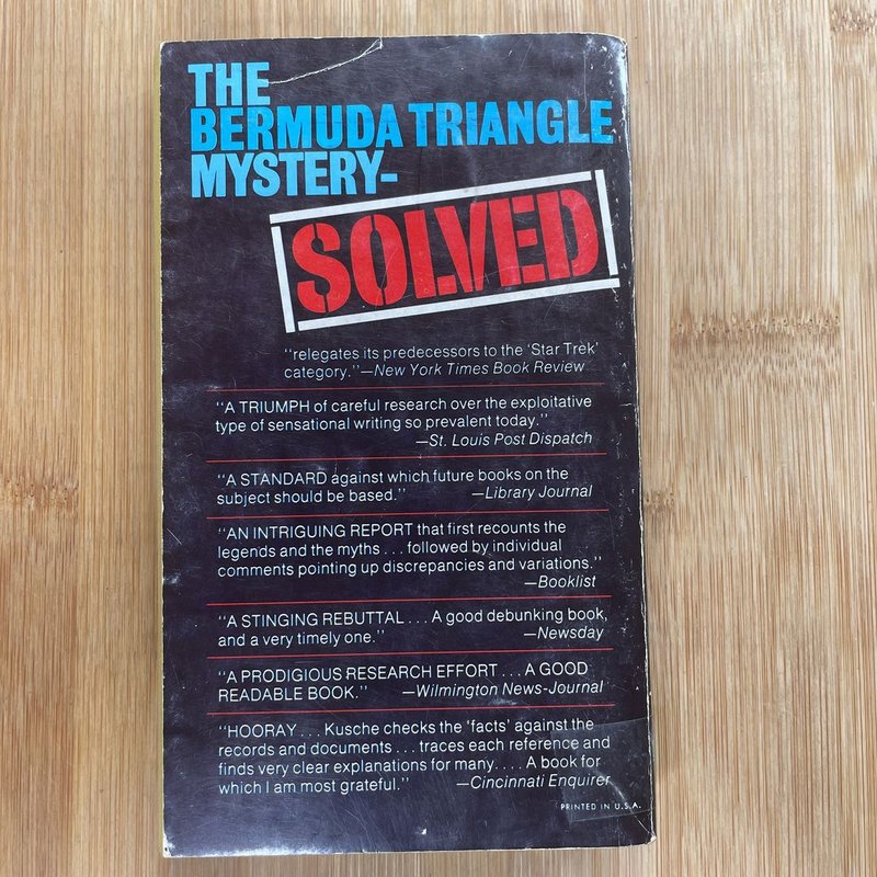 The Bermuda Triangle Mystery Solved by Lawrence David Kusche, Paperback ...