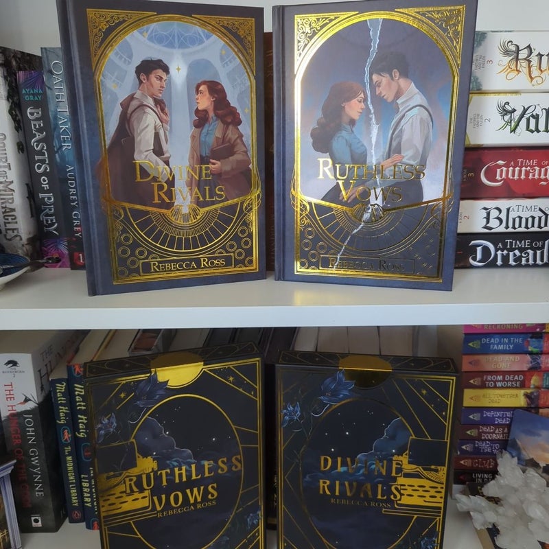 Divine Rivals and Ruthless Vows SIGNED by Rebecca Ross, Hardcover ...