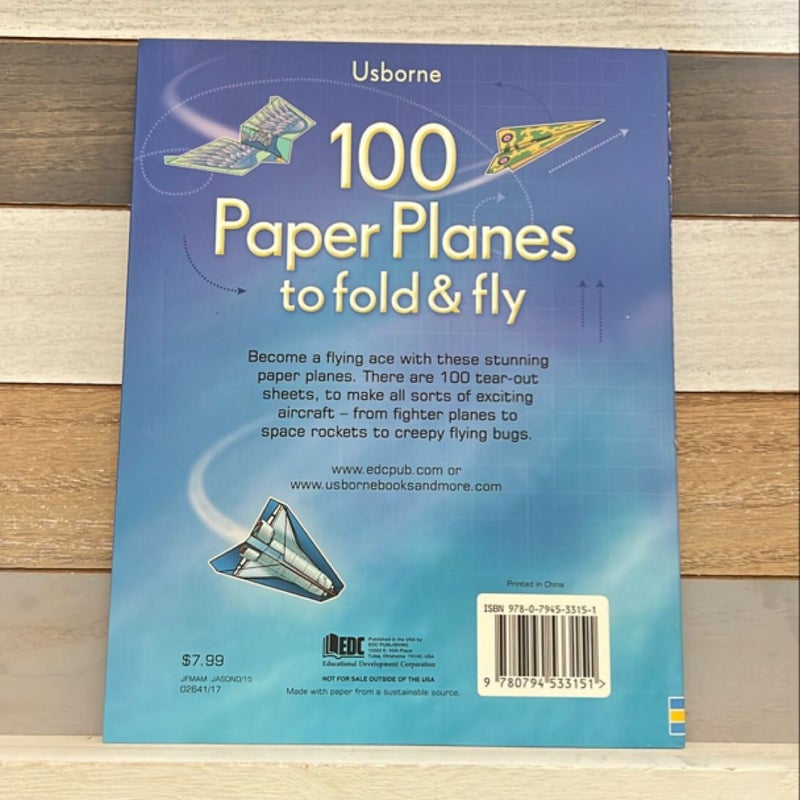 Usborne 100 Paper Planes to fold & fly by Andy Tudor, Paperback ...