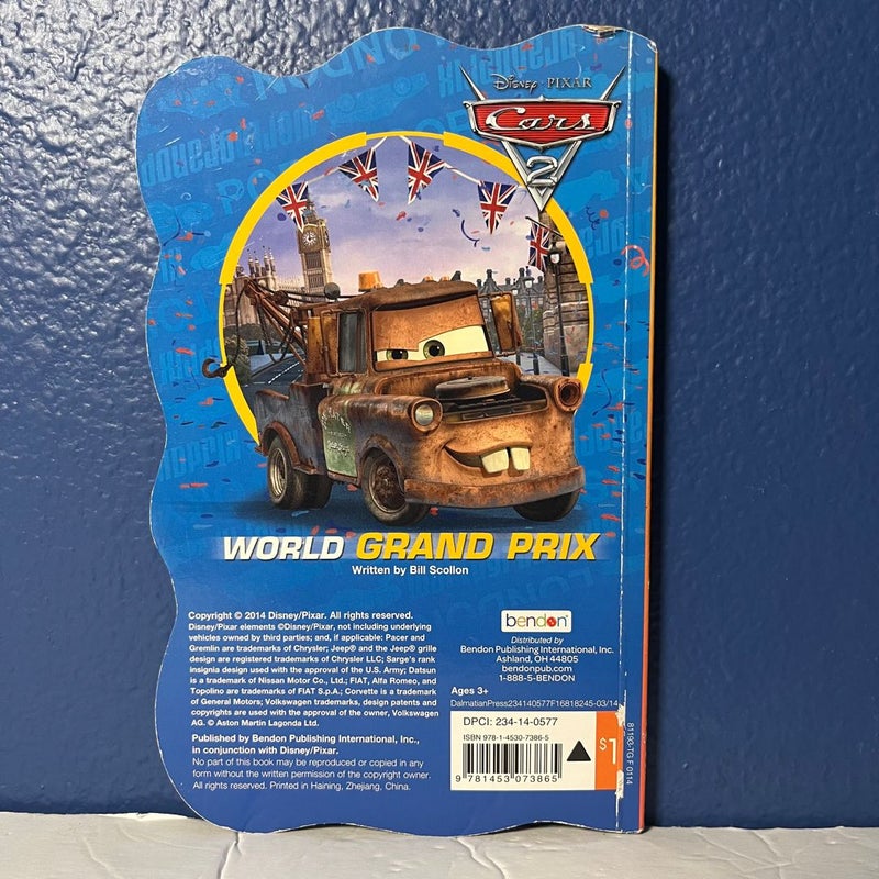 Cars 2: World Grand Prix Disney Pixar by Bill Scollon, Paperback ...
